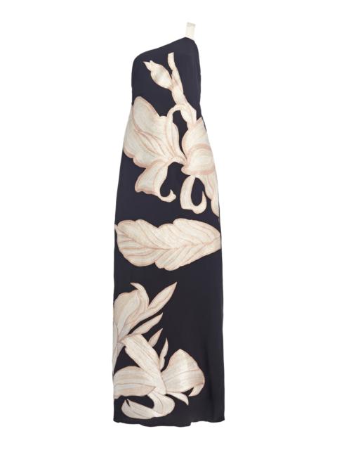 Johanna Ortiz Unconditionally Yours Embroidered Silk Maxi Dress print ...