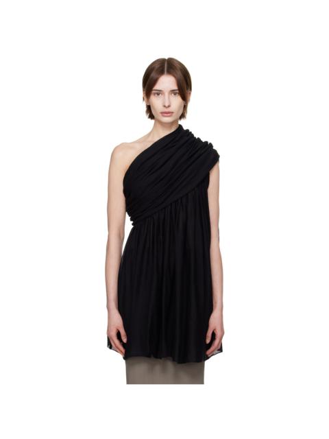 Rick Owens Black Hollywood Turbo Drape Top | REVERSIBLE