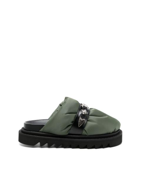 TOGA PULLA round-toe leather mules | REVERSIBLE