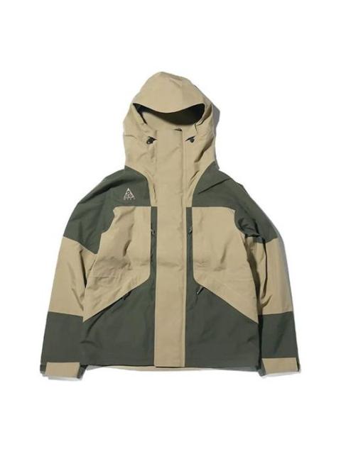 Nike Men's Nike ACG Gore-Tex Hooded Outdoor Interchange Jacket Army ...