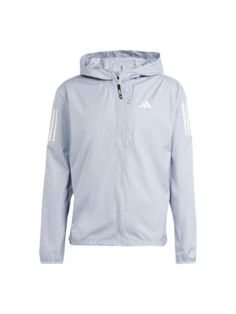 adidas adidas Own The Run Jacket Asia Sizing 'Purple' IN1484 | REVERSIBLE