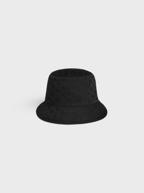 CELINE mini triomphe bucket hat in cotton | REVERSIBLE