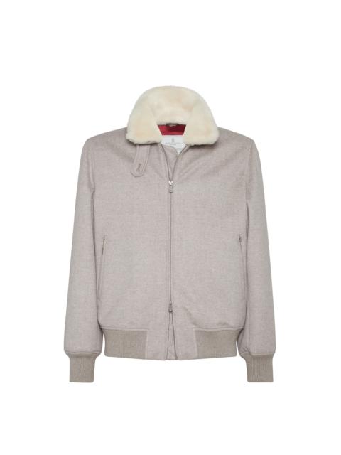 Brunello Cucinelli Brunello Cucinelli Cashmere Beaver Bomber Jacket In