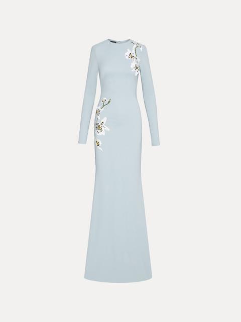 Oscar de la Renta ORCHID THREADWORK CADY GOWN | REVERSIBLE