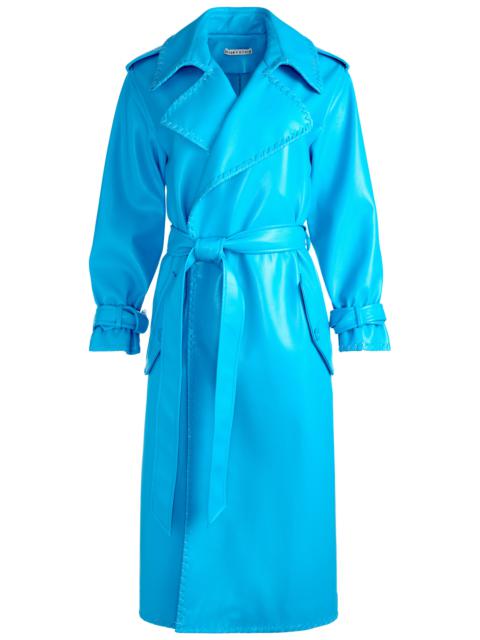 Alice + Olivia NEVADA VEGAN LEATHER TRENCH COAT | REVERSIBLE