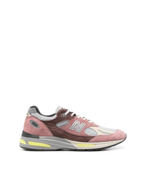 New Balance MADE in UK 991v2 logo-patch sneakers | REVERSIBLE