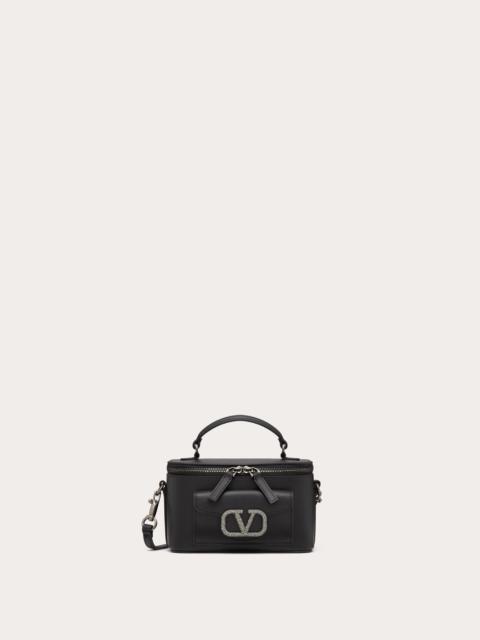 Valentino MINI VALENTINO GARAVANI LOCÒ CALFSKIN HANDBAG WITH JEWEL LOGO ...