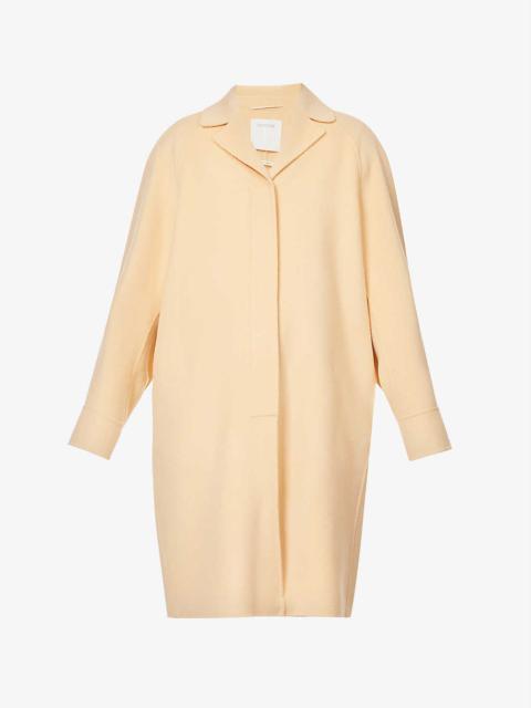 Sportmax Fernet brushed-texture wool coat | REVERSIBLE