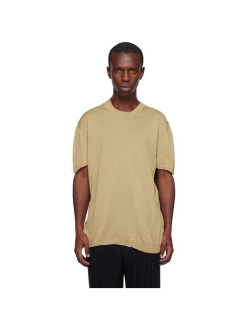 UMA WANG Tan & Black Duotone T-Shirt | REVERSIBLE