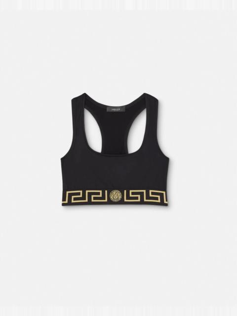 VERSACE Greca Border Gym Sports Bra | REVERSIBLE