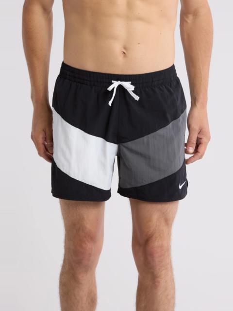 Nike Logo Vortex Volley 5-Inch Nylon Swim Trunks | REVERSIBLE