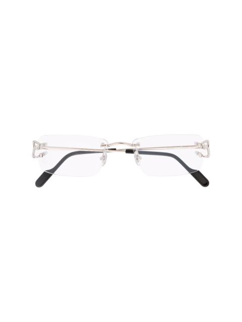 Cartier square-frame rimless glasses | REVERSIBLE