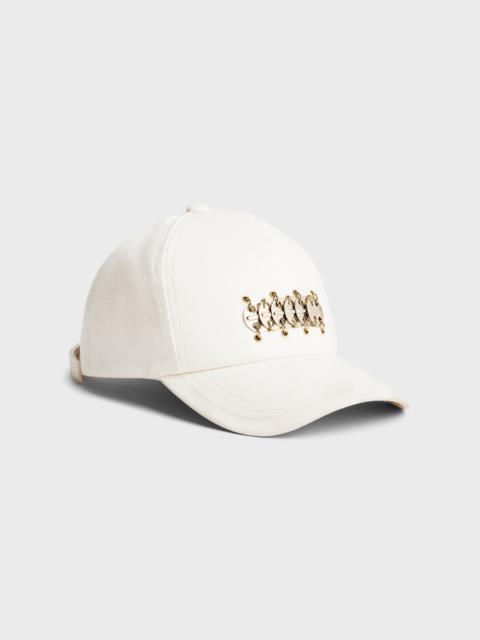 Paco Rabanne WHITE CAP WITH ICONIC MEDALS DETAIL | REVERSIBLE