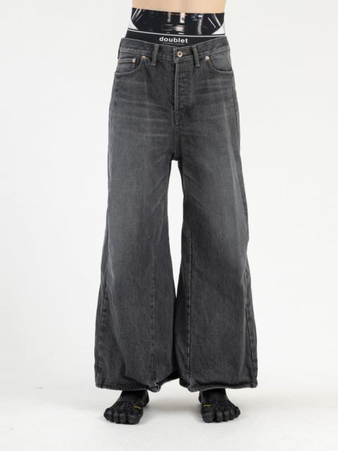 doublet BLACK ROBOT LEGS DENIM PANTS | REVERSIBLE
