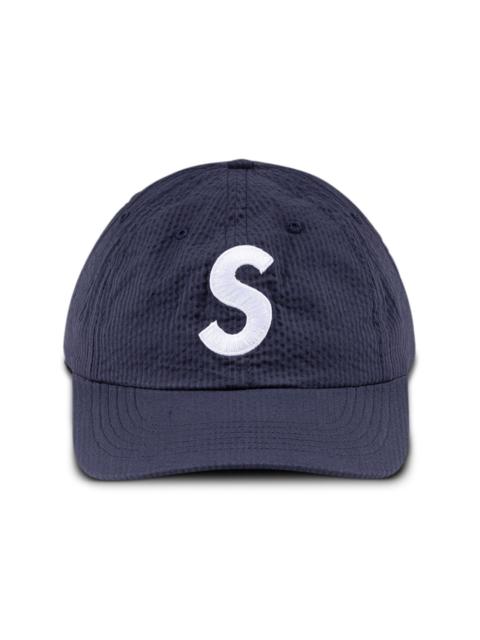 Supreme logo-embroidered seersucker baseball cap | REVERSIBLE