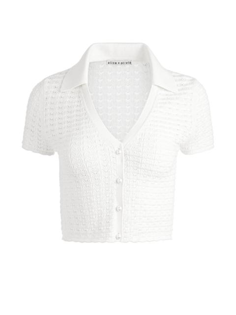 Alice + Olivia LINDA CROPPED POLO | REVERSIBLE