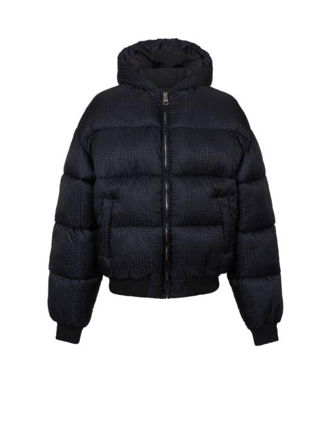 Balmain PB Labyrinth jacquard nylon puffer jacket | REVERSIBLE
