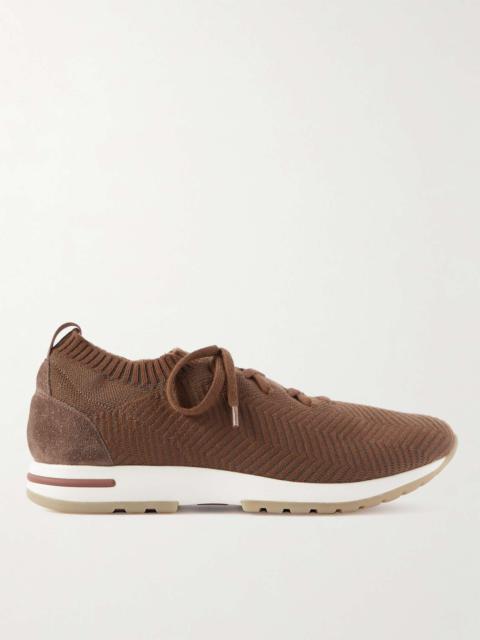 Loro Piana 360 Flexy Walk Stretch-Knit Slip-On Sneakers | REVERSIBLE