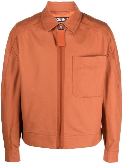 JACQUEMUS zip-up cotton shirt jacket | REVERSIBLE