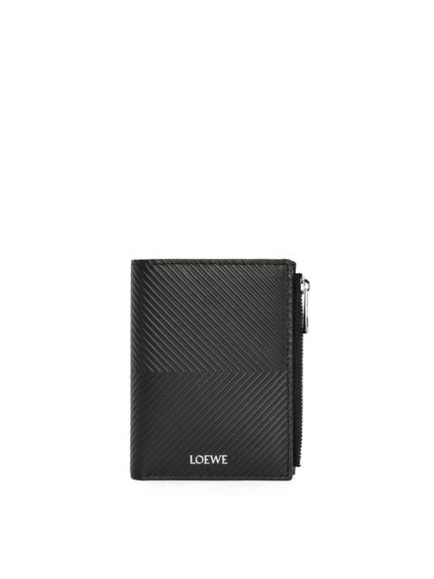 Loewe Slim compact walllet in textured classic calfskin | REVERSIBLE
