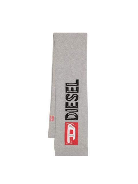 Diesel K-Peff intarsia-logo scarf | REVERSIBLE
