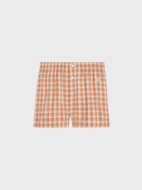 CELINE boxer shorts in check silk | REVERSIBLE