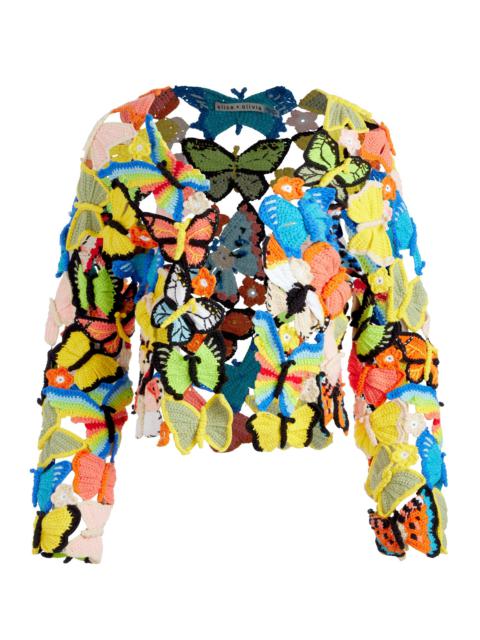 Alice + Olivia FAWN BUTTERFLY CROCHET JACKET | REVERSIBLE
