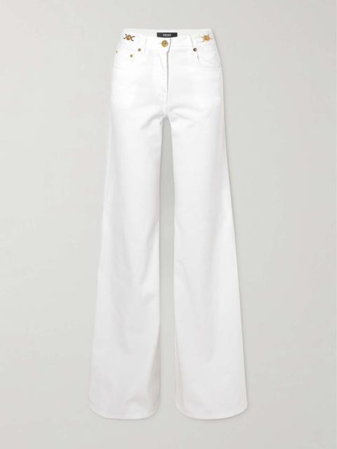 VERSACE Embellished flared jeans | REVERSIBLE