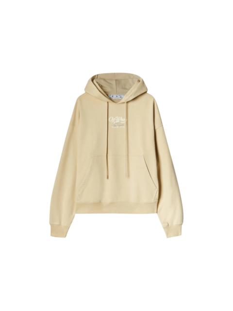 Off-White OFF-WHITE Script Logo Opp Over Skate Hoodie Beige | REVERSIBLE