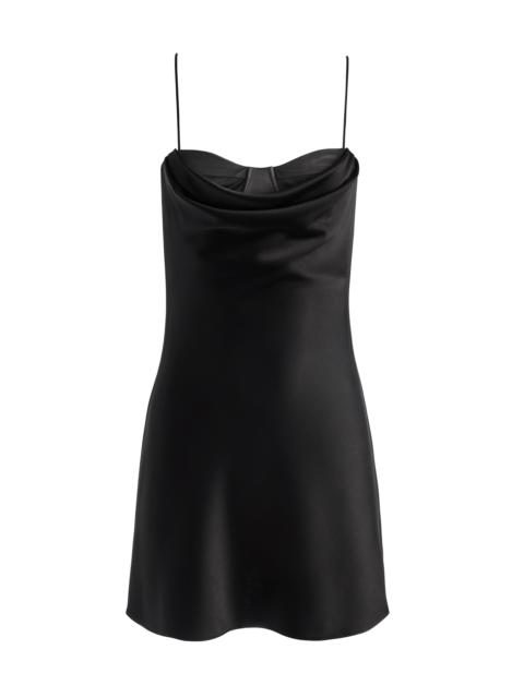 Alice + Olivia SUMIKO COWL NECK CORSET MINI DRESS | REVERSIBLE
