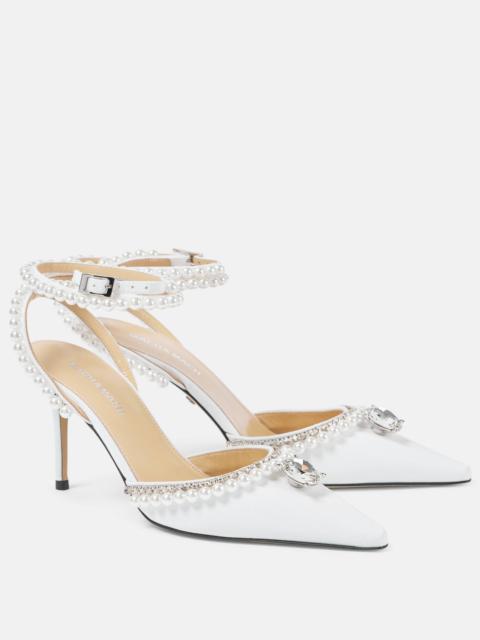 MACH & MACH Diamond of Elizabeth satin pumps | REVERSIBLE