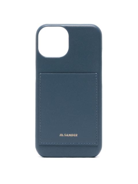 Jil Sander logo-stamp leather iPhone 13 PRO case | REVERSIBLE