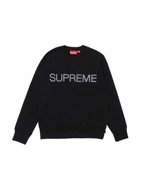 Supreme Supreme Zig Zag Stitch Panel Crewneck Black | REVERSIBLE