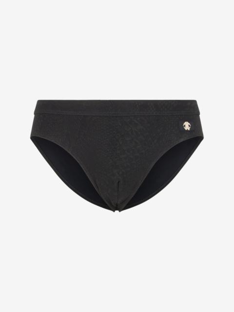 Roberto Cavalli Python Print Swim Briefs Reversible