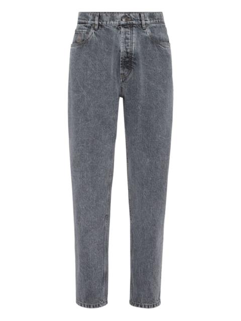 Brunello Cucinelli logo-patch jeans | REVERSIBLE