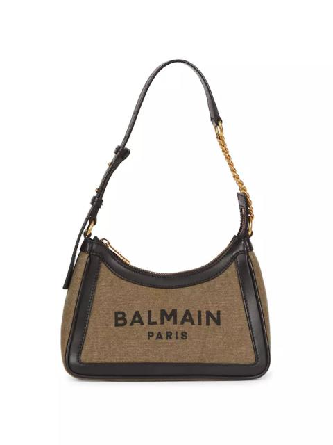 Balmain B-Army Leather-Trimmed Canvas Shoulder Bag | REVERSIBLE