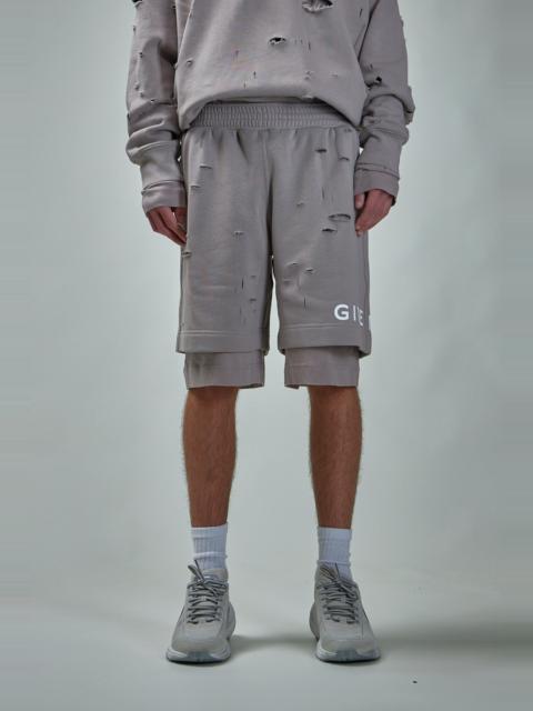 Givenchy Archetype Bermuda Shorts with Destroyed Effects | REVERSIBLE