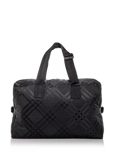 Burberry Check Jacquard Weekender Bag | REVERSIBLE