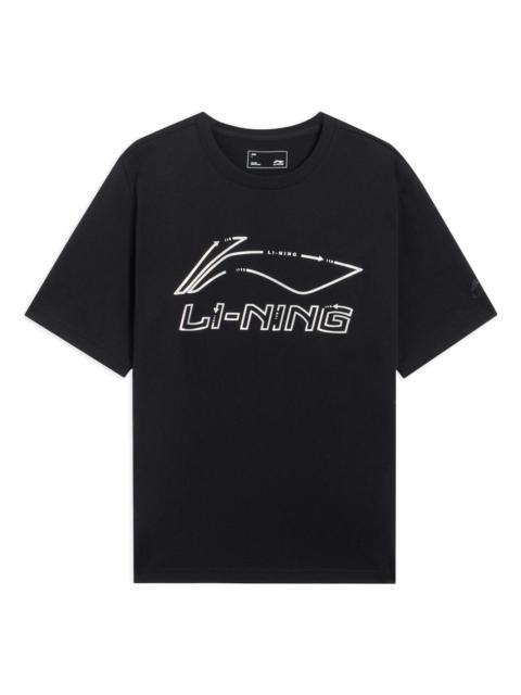 Li-Ning Li-Ning Classic Logo T-shirt 'Black White' AHSSA51-1 | REVERSIBLE